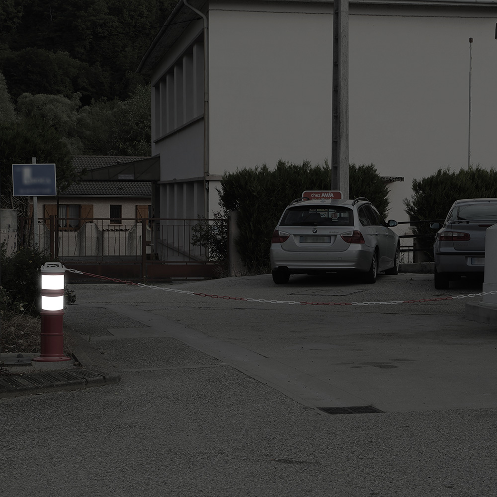 Balise de signalisation modulable Orange fluo avec deux bandes ...