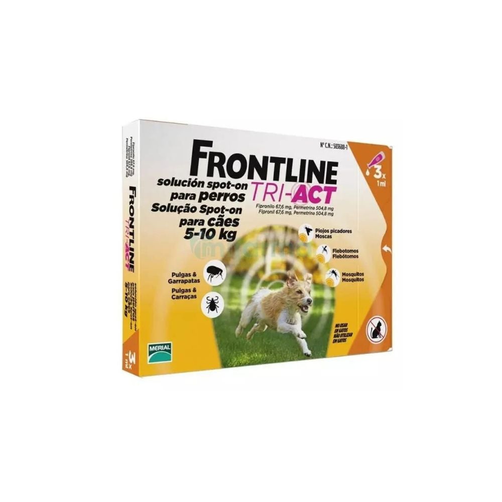 Frontline Tri-Act 5-10Kg 3 pipetas | Leroy Merlin