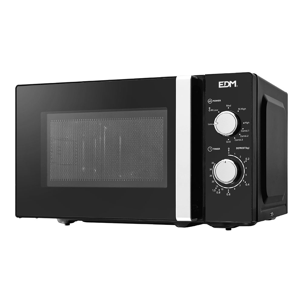 Micro-ondes 700 W avec grill 1 000 W Design noir EDM | Leroy Merlin