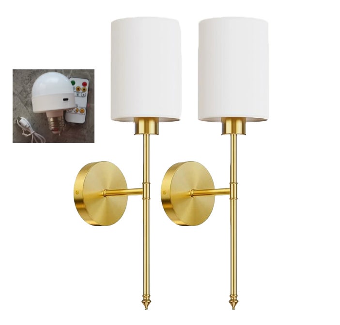 Paquete de 2 lámparas de pared modernas y sencillas para dormitorio ...