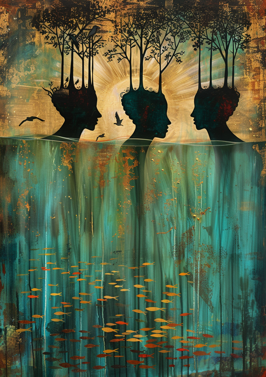 Estampe à encadrer, 50 x 70 cm. POLARTE-D Dialogue ancestral sur l ...