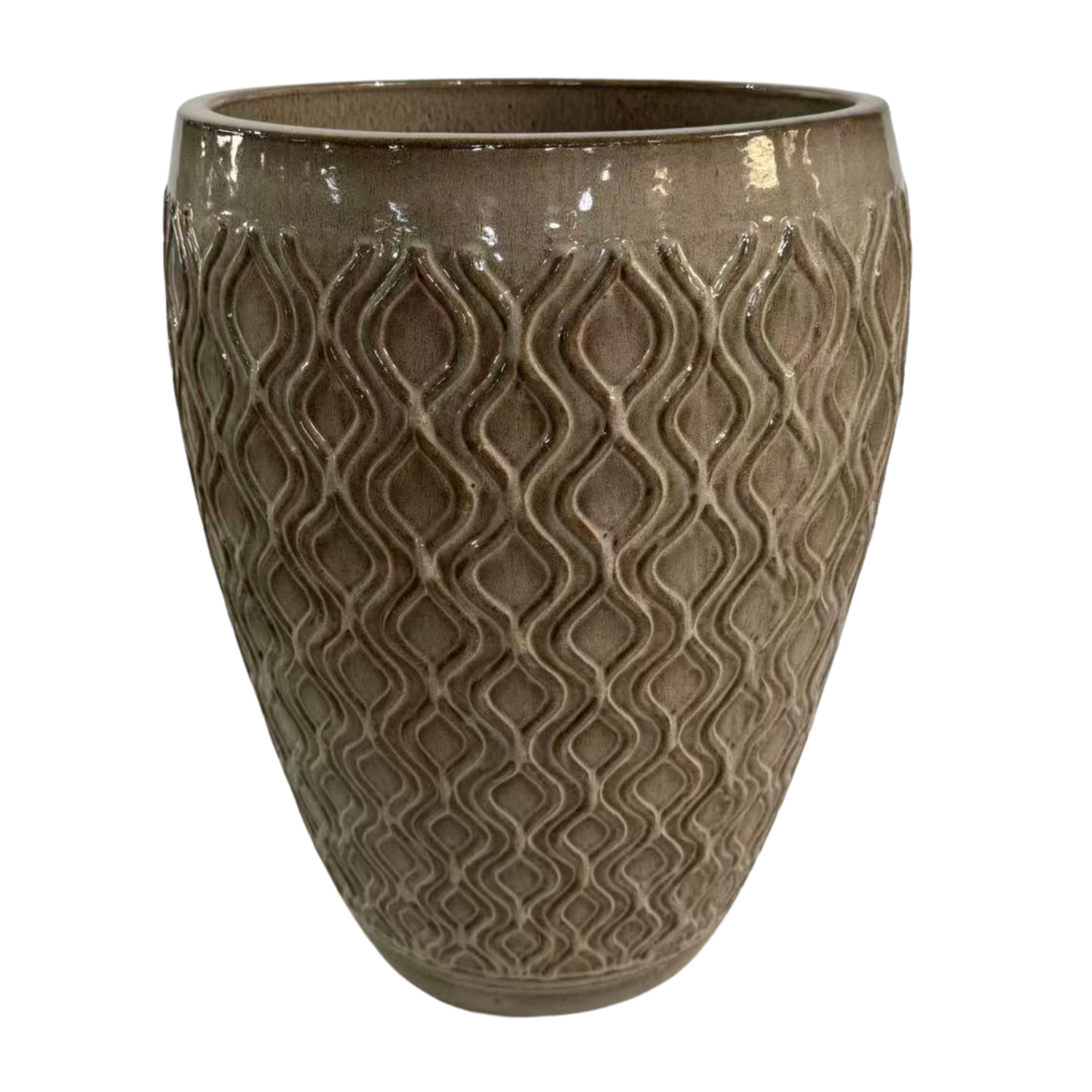 Pot grande taille d'extérieur PHENIX 41x55cm bronze sablé, fait main en ...
