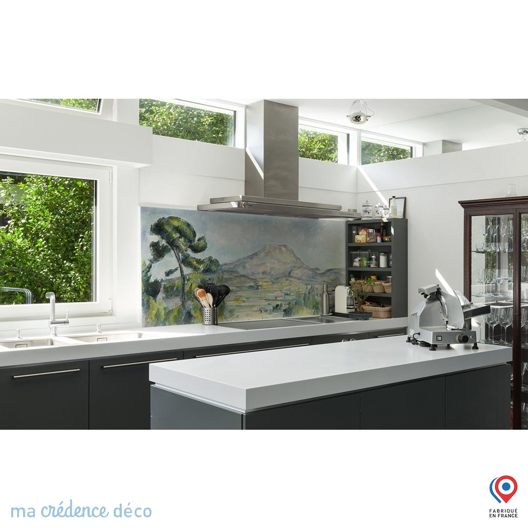 Crédence cuisine fond de hotte Paul Cézanne, La Montagne Sainte ...