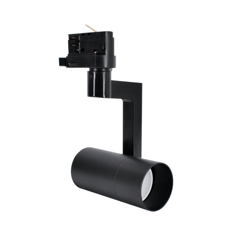 Spot LED sur Rail Triphasé NOIR 36° pour ampoule GU10 - SILAMP | Leroy ...