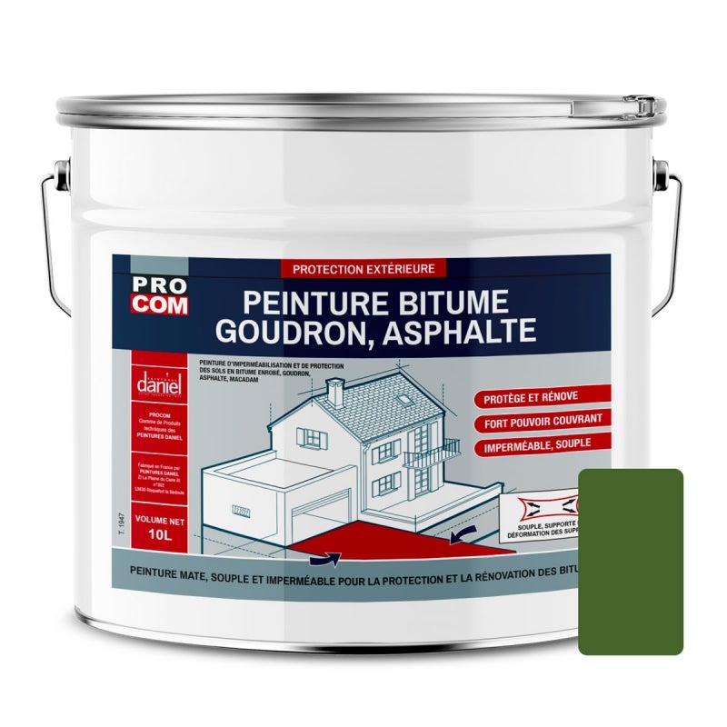 Peinture bitume, résine sol enrobé bitumeux, asphalte, goudron, macadam ...