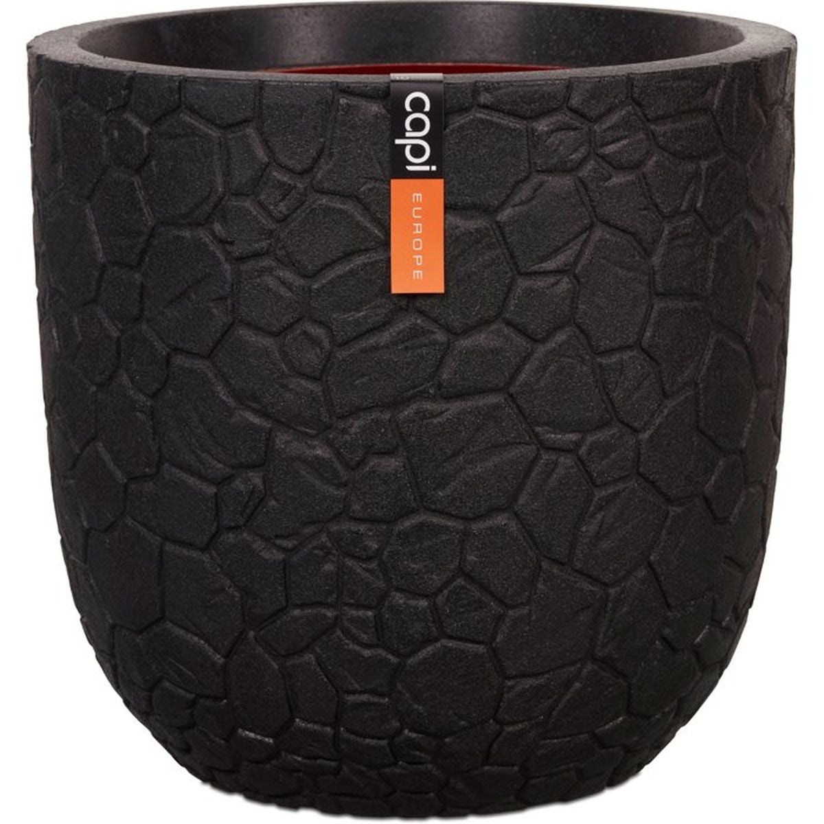 Pot de fleur CAPI EUROPE Clay NL rond noir 35 34 cm | Leroy Merlin