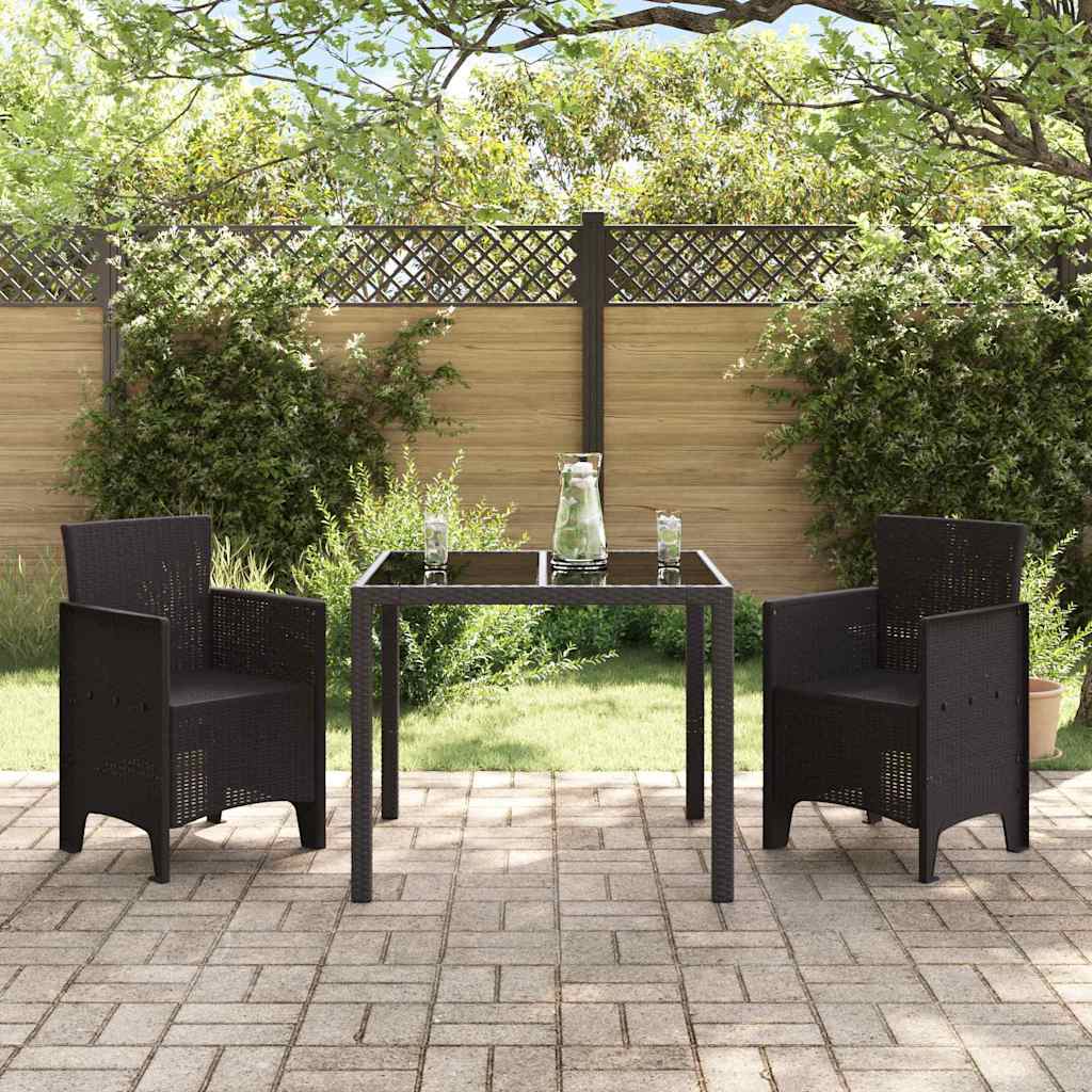 Silla De Jardín 2 Pcs Marrón 53 X 49 X 85 Cm Pp Vidaxl Leroy Merlin