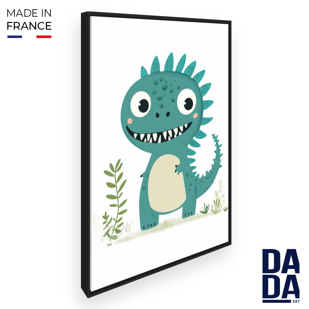 Tableau imprimé et encadré pour enfants 'Dino adorable' / 60x90cm ...