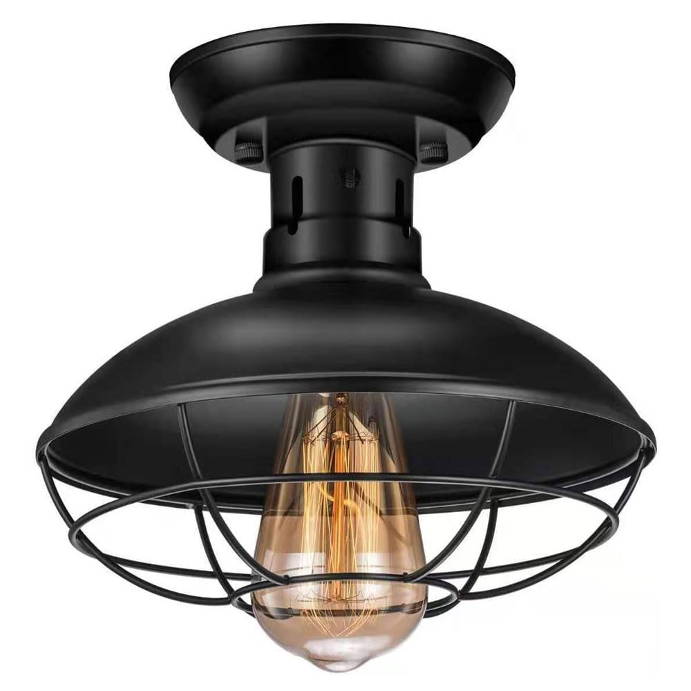 Lámpara de techo retro de malla metálica, lámpara de techo sencilla y ...