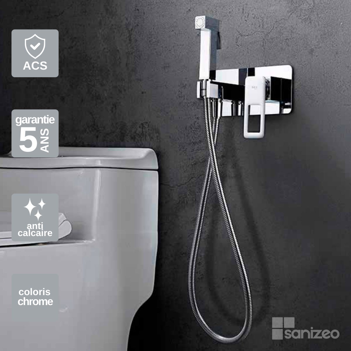 Kit Douchette Hygi nique Encastrer Pour WC Ou Bidet Chrom Design kit-douchette-hygi-nique-encastrer-pour-wc-ou-bidet-chrom-design