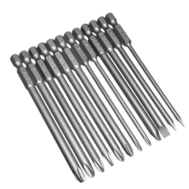Set de 12 bits Phillips, Driver 100mm, Bits S2 | Leroy Merlin