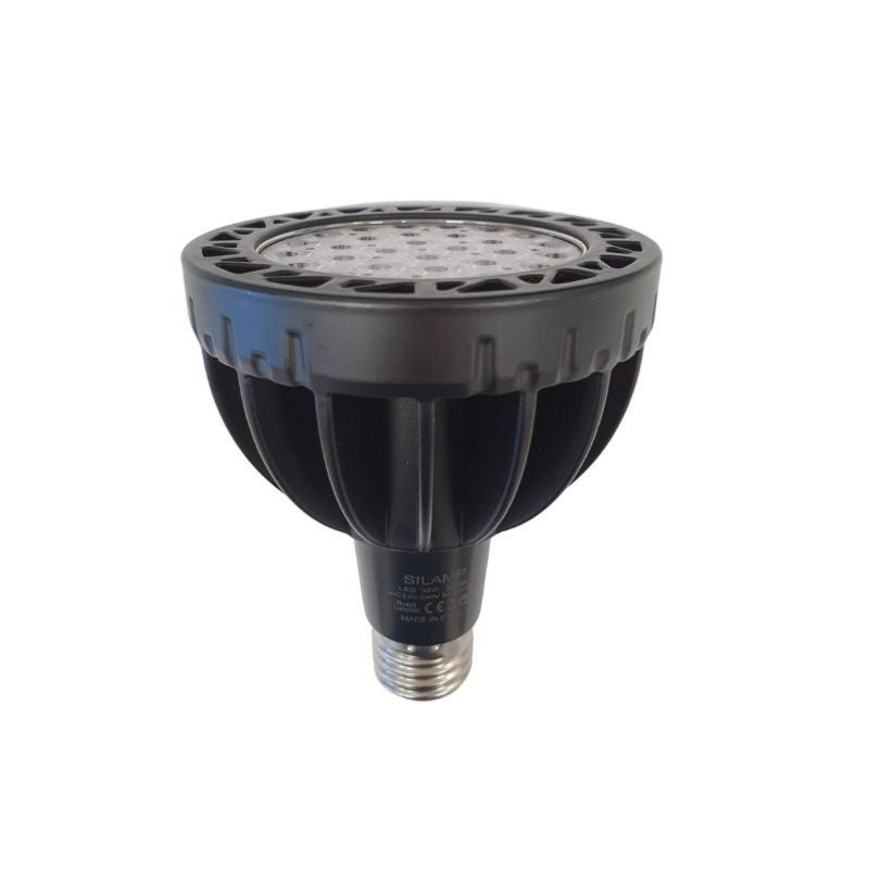 Ampoule LED E27 Noire 35W 220V PAR30 30 LED - SILAMP | Leroy Merlin