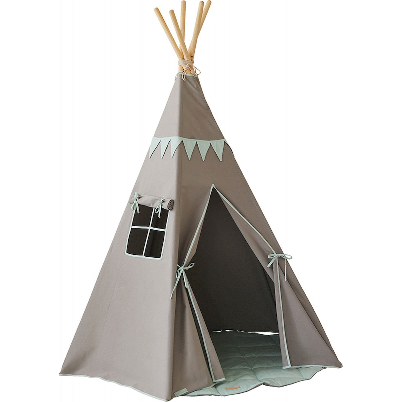 Tente tipi enfant natural colors 120 x 130 x 180 cm Vert clair | Leroy ...