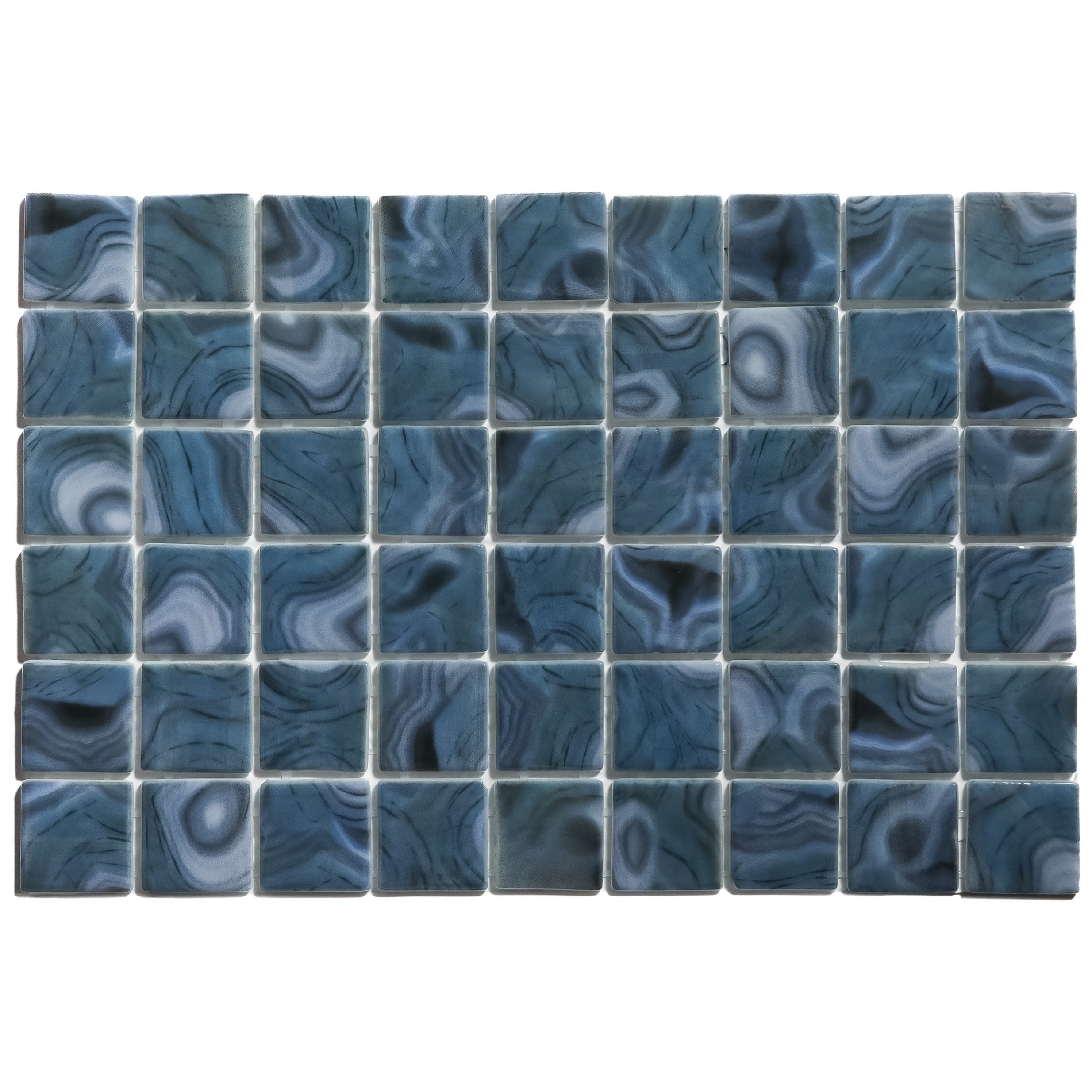 Mosaïque en verre pressé sur maille Modena Praga Pool - 31.5cm x 47,7cm ...