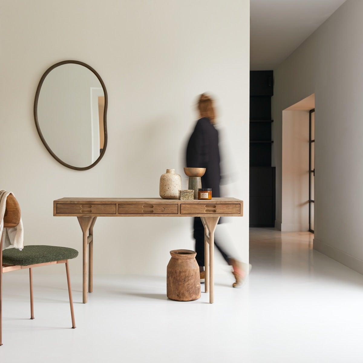 Tikamoon Bureau en pin et orme recyclés Kim | Leroy Merlin