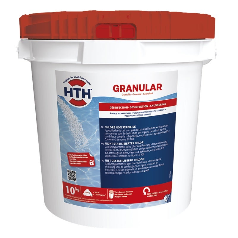 HTH Granular - Chlore non stabilisé Granulés 10kg | Leroy Merlin