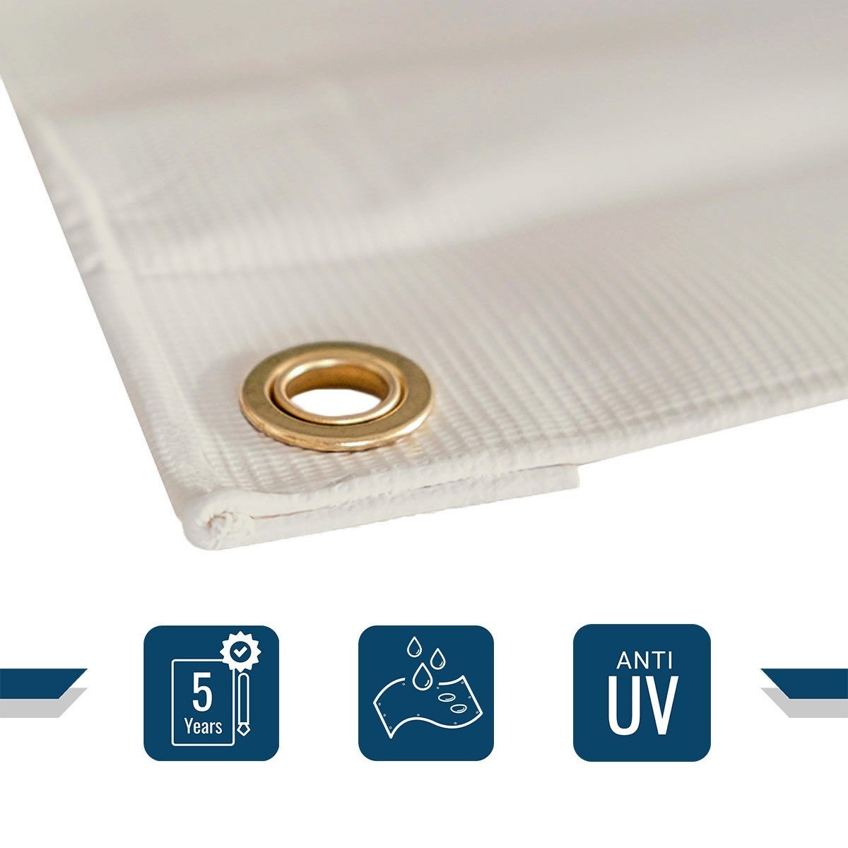 Bâche de Chantier 3x6 m Blanc Crème - Garantie 5 ans TECPLAST - LP506CH ...