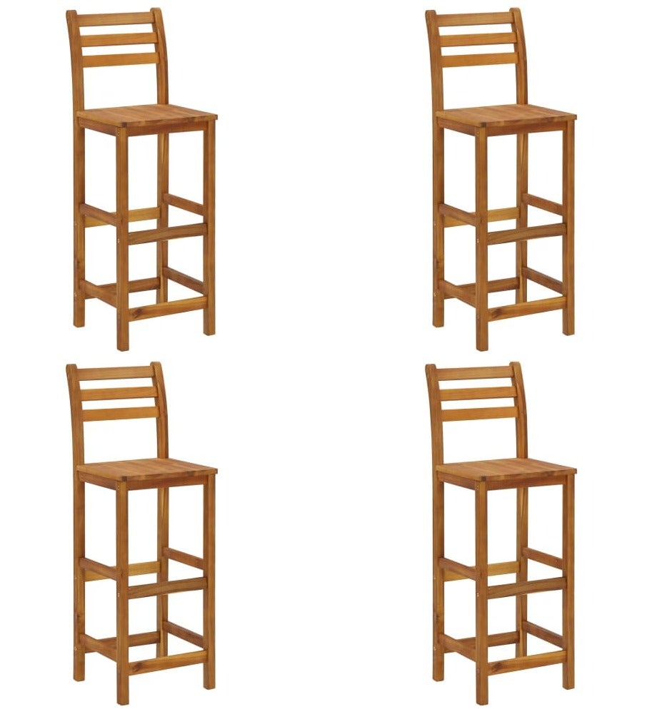 Chaise de bar bois massif clair Poka - Lot de 4 | Leroy Merlin