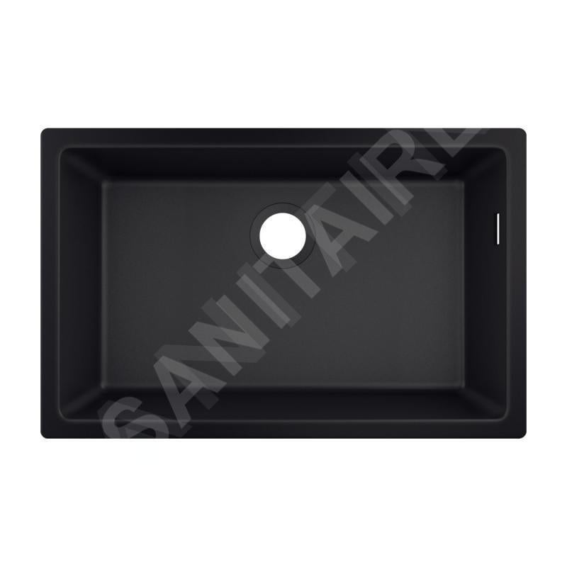 Hansgrohe Éviers - Evier encastré granit S510-U660, graphite noir ...