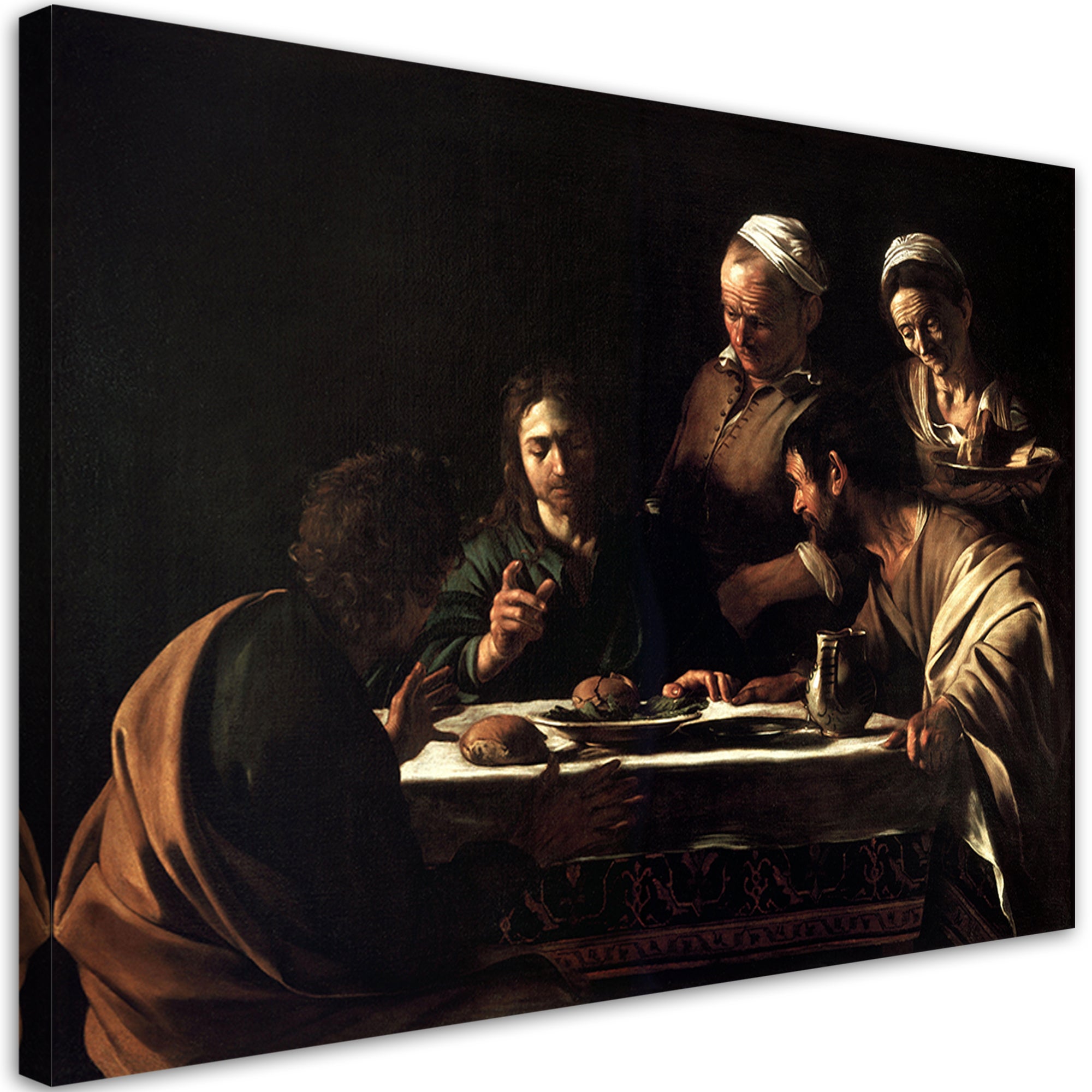 Tableau sur toile Cène à Emmaüs - Le Caravage 60x40 | Leroy Merlin