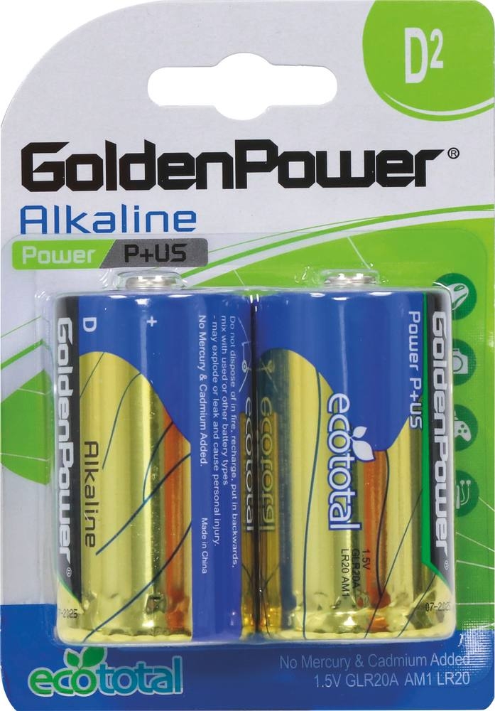 SODISE - Pile LR20/D "Power Alcaline" - blister de 2 piles - 02463 ...