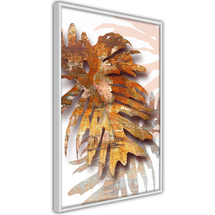 Affiche Murale Encadrée "September Leaves" 40 x 60 cm Blanc | Leroy Merlin