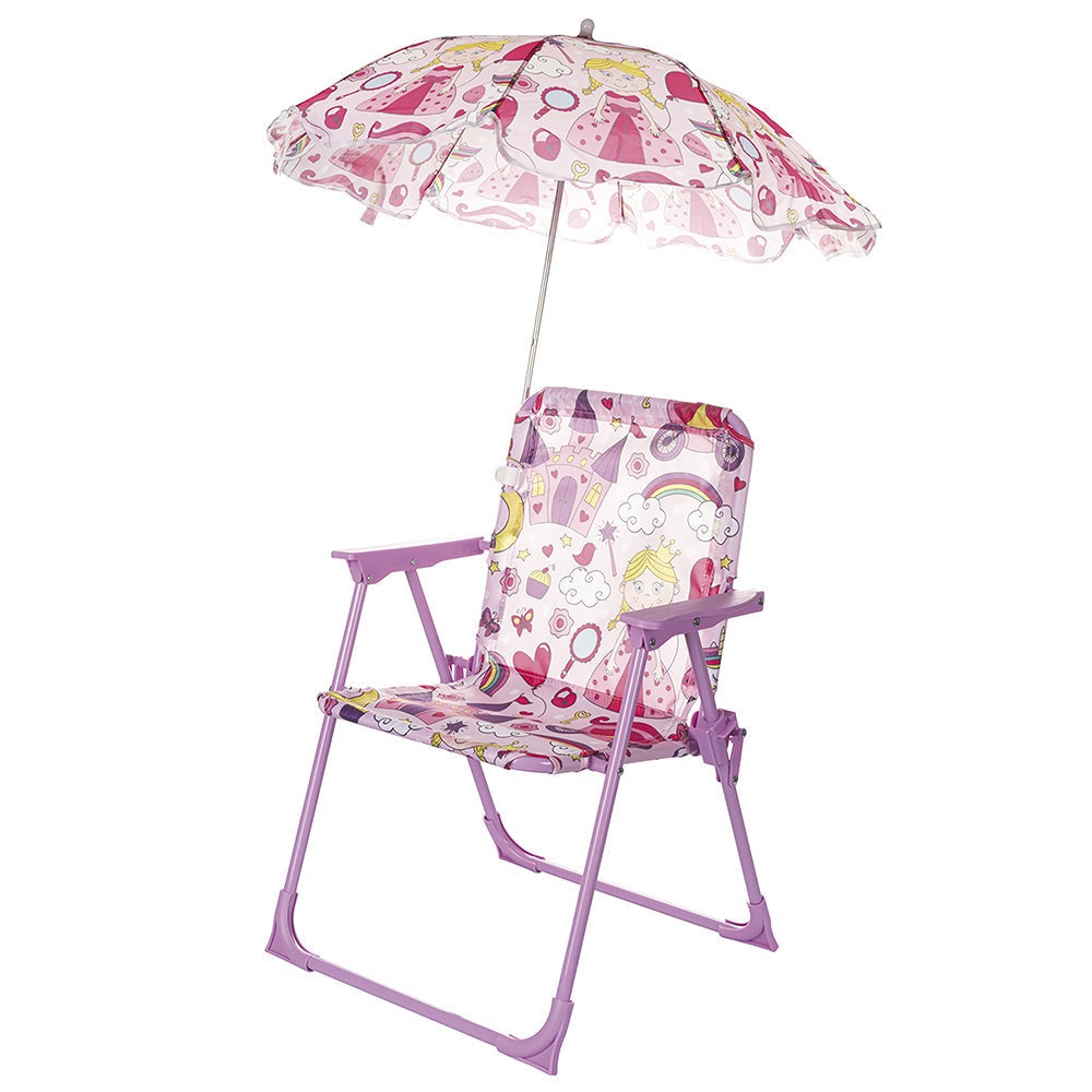 Chaise de plage ou de jardin pliante pour enfants avec parasol ...