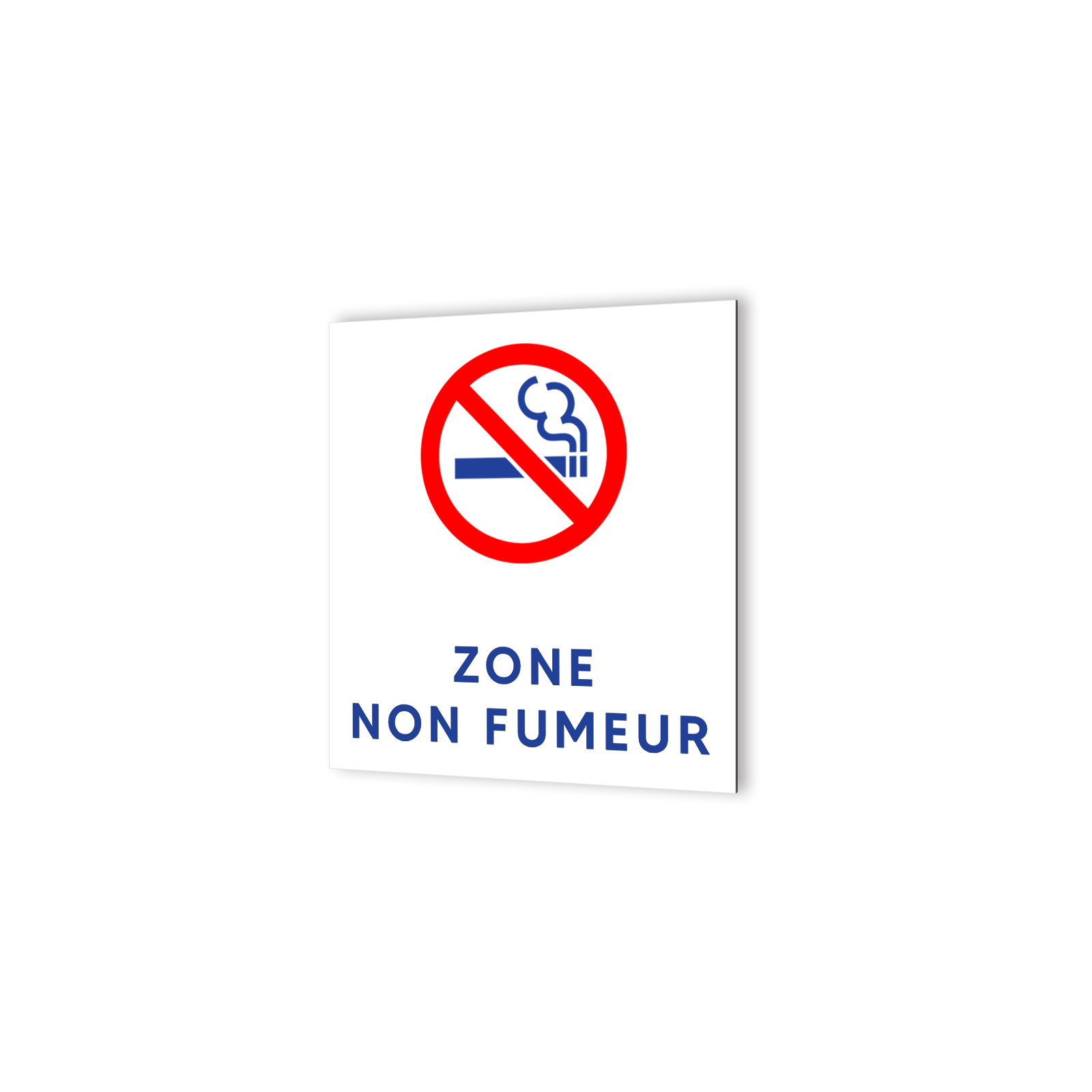 Panneau interdit de fumer - Signalétique Dibond Blanc - Pictogramme ...
