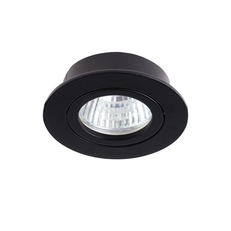 Support spot Led encastrable orientable rond noir Dalla - Kanlux ...
