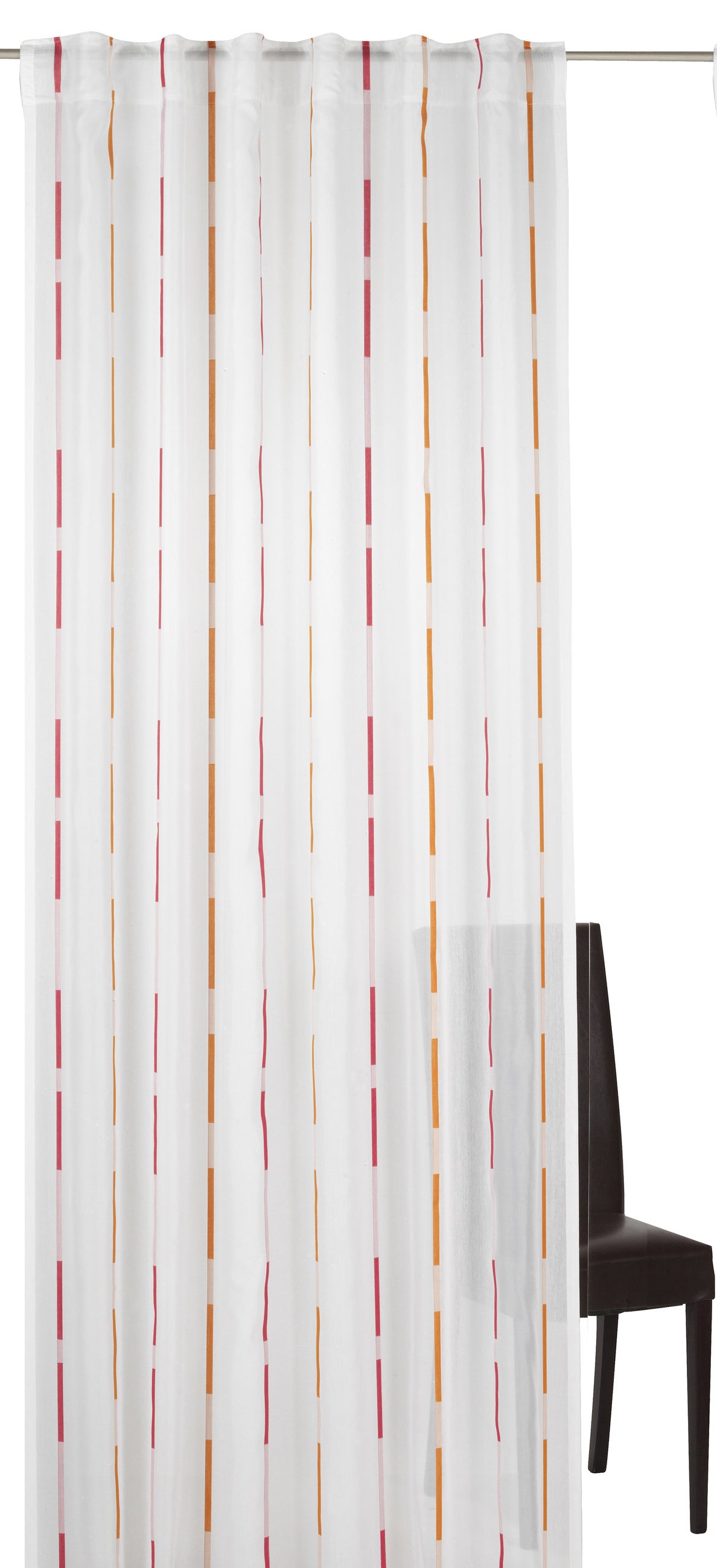 Elbersdrucke rideau semi-transparent FD Calypso 04 blanc-rouge ...