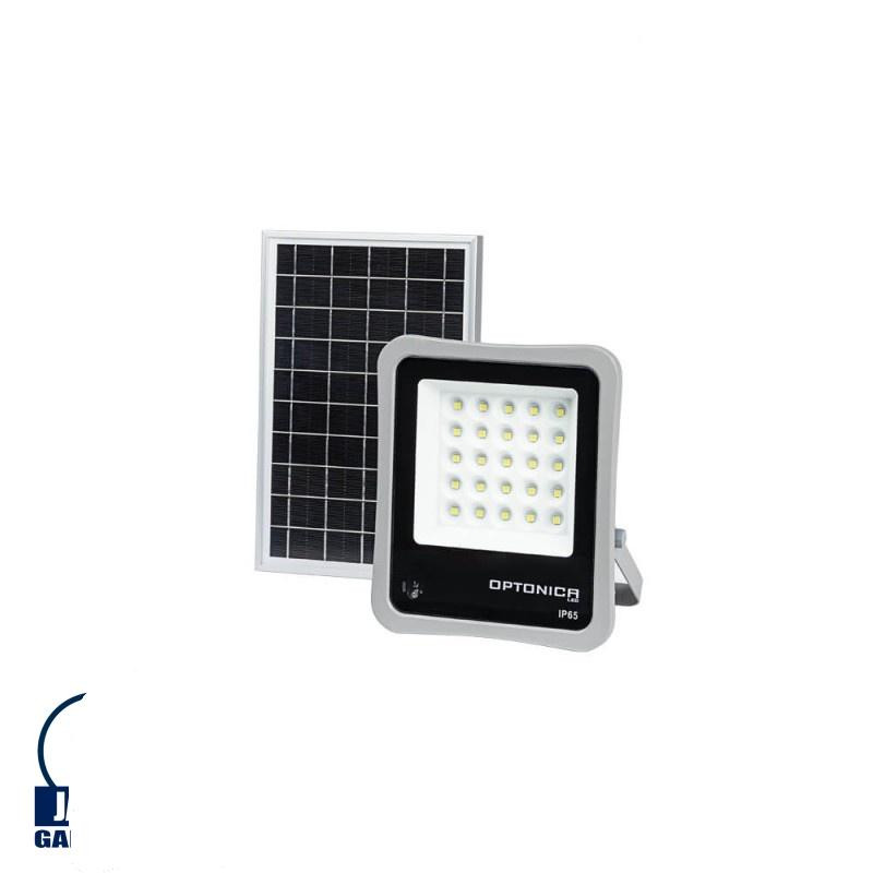 Proiettore a LED solare da 8W - 500LM - 6000K - IP65 - Remote - Carico ...