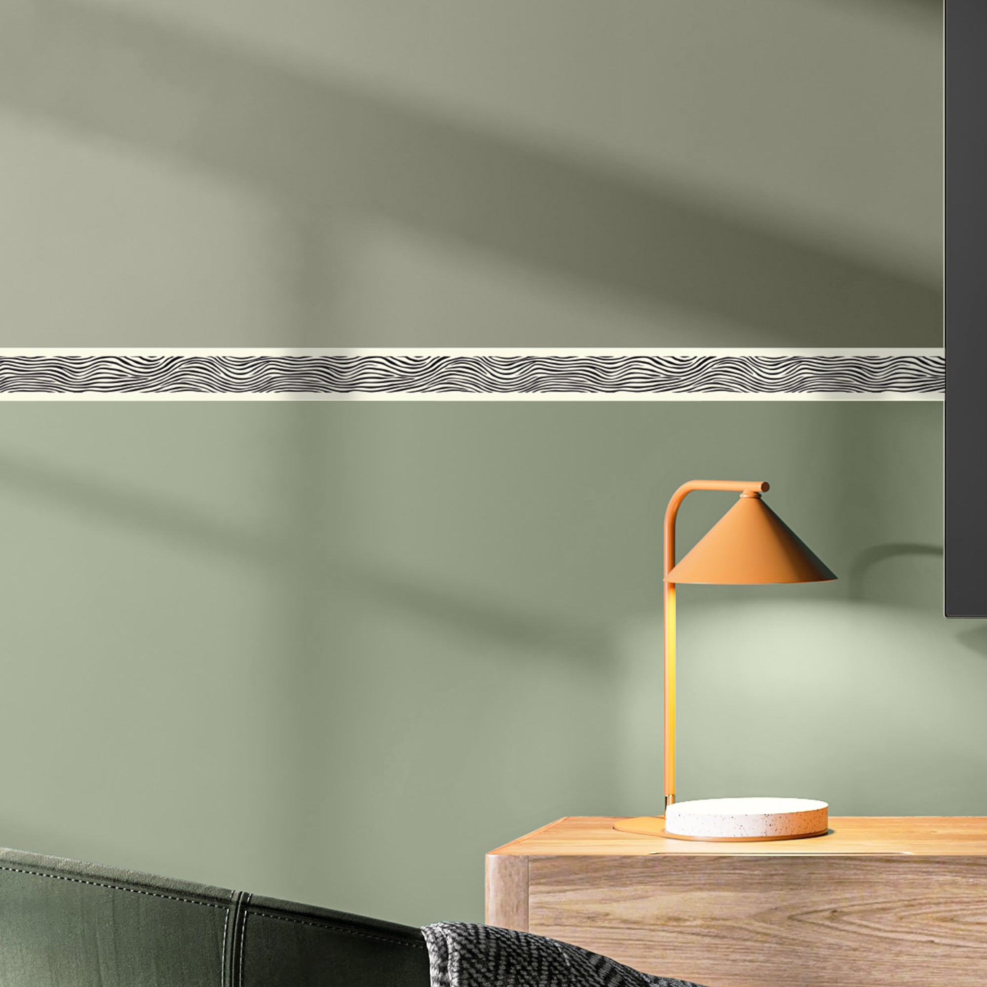 Frise décorative adhésive, motif zébré, sur fond beige, 5 cm X 300 cm ...