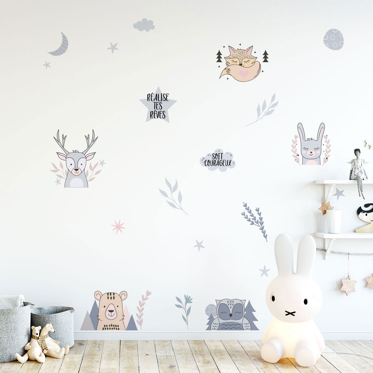 Stickers muraux | Sticker Mural Autocollant - 5 ANIMAUX SCANDINAVES ...