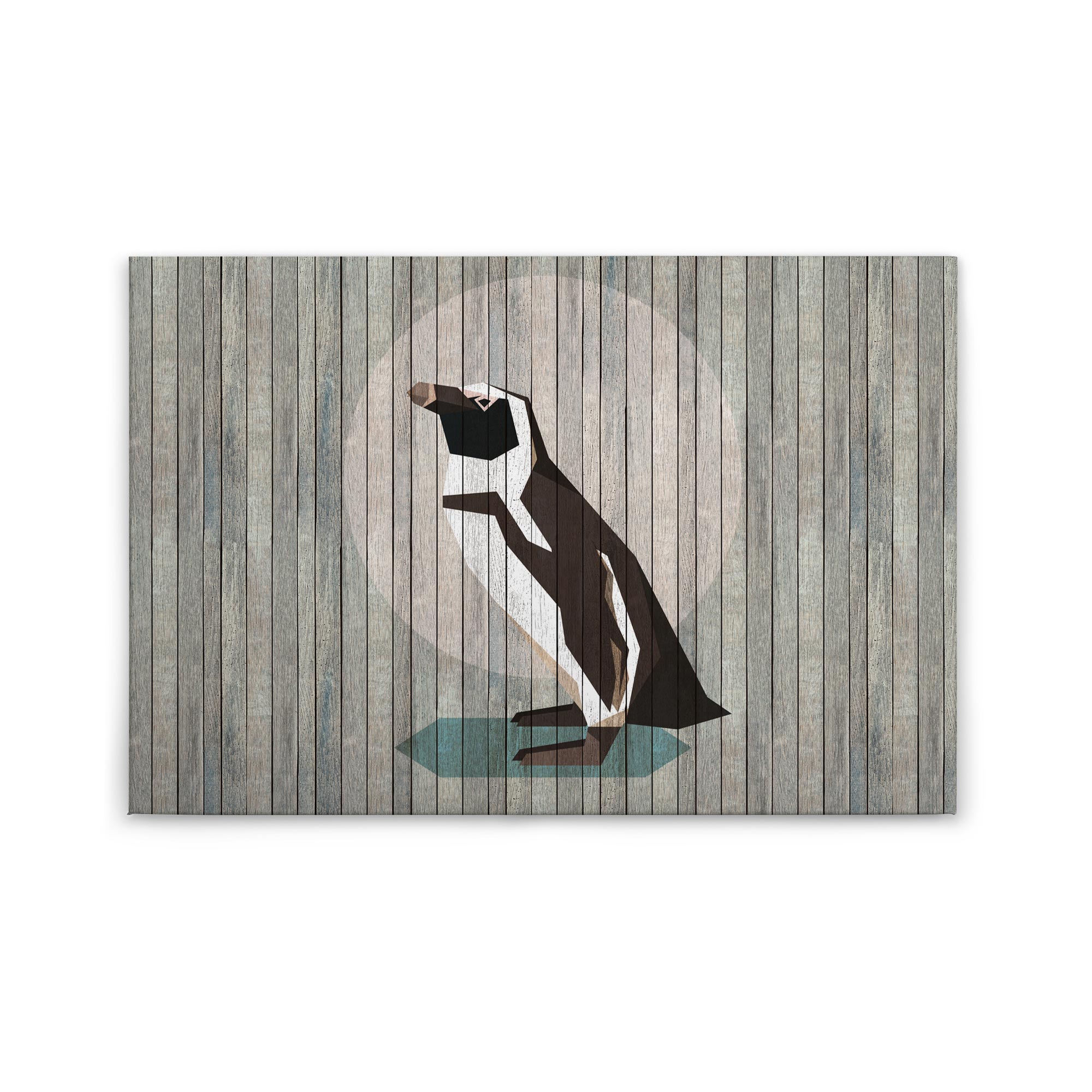 Tableau toile animaux M1-No.50175 Tableau mural pingouin gris noir ...