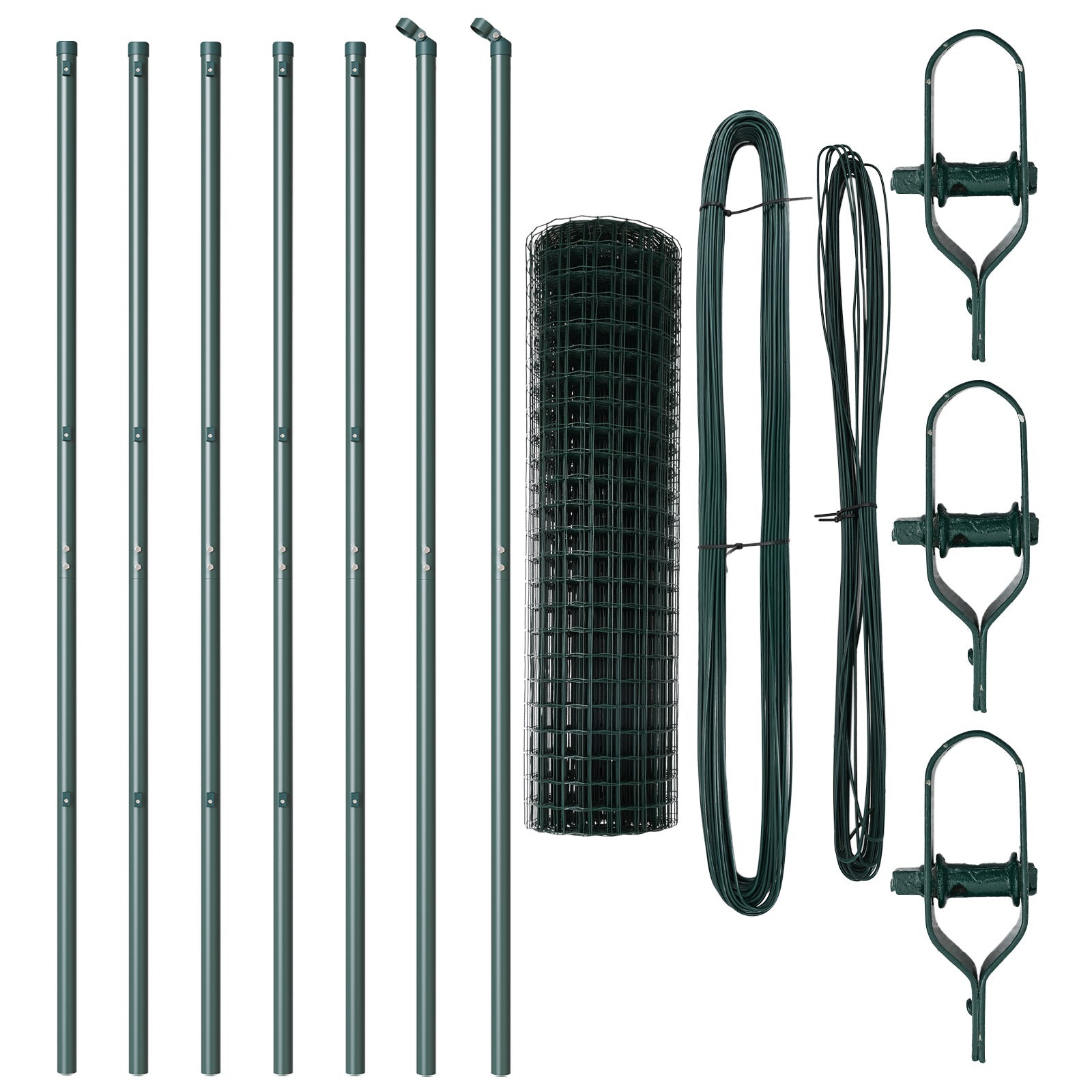 Reja con postes Verde 1.2 x 10 m Acero vidaXL | Leroy Merlin