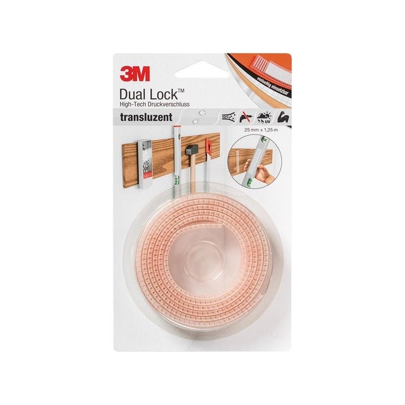 Système Ouvrable et Refermable Dual Lock transp. 25mm x 1,25m 3M ...