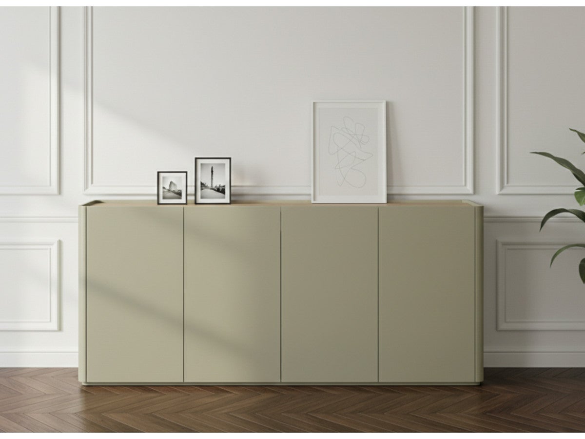 BOBOCHIC Buffet 4 portes 200 cm ANYRA Vert | Leroy Merlin