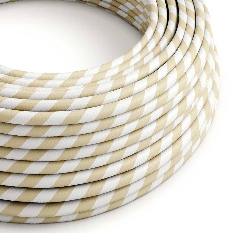 Creative cables Round Electric Vertigo HD Cable covered by Cream and ...