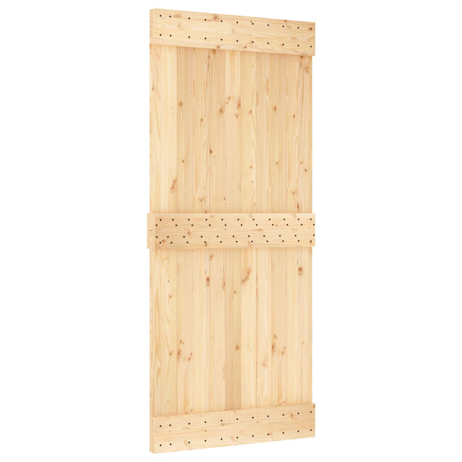 Puerta NARVIK Natural 90 x 210 cm Madera de Pino Sólido | Leroy Merlin