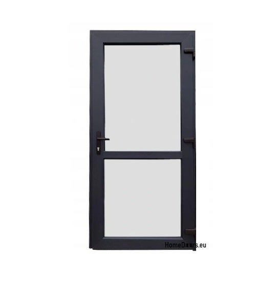 Portes de magasin extérieures en PVC 90/210 anthracite DROITE | Leroy ...