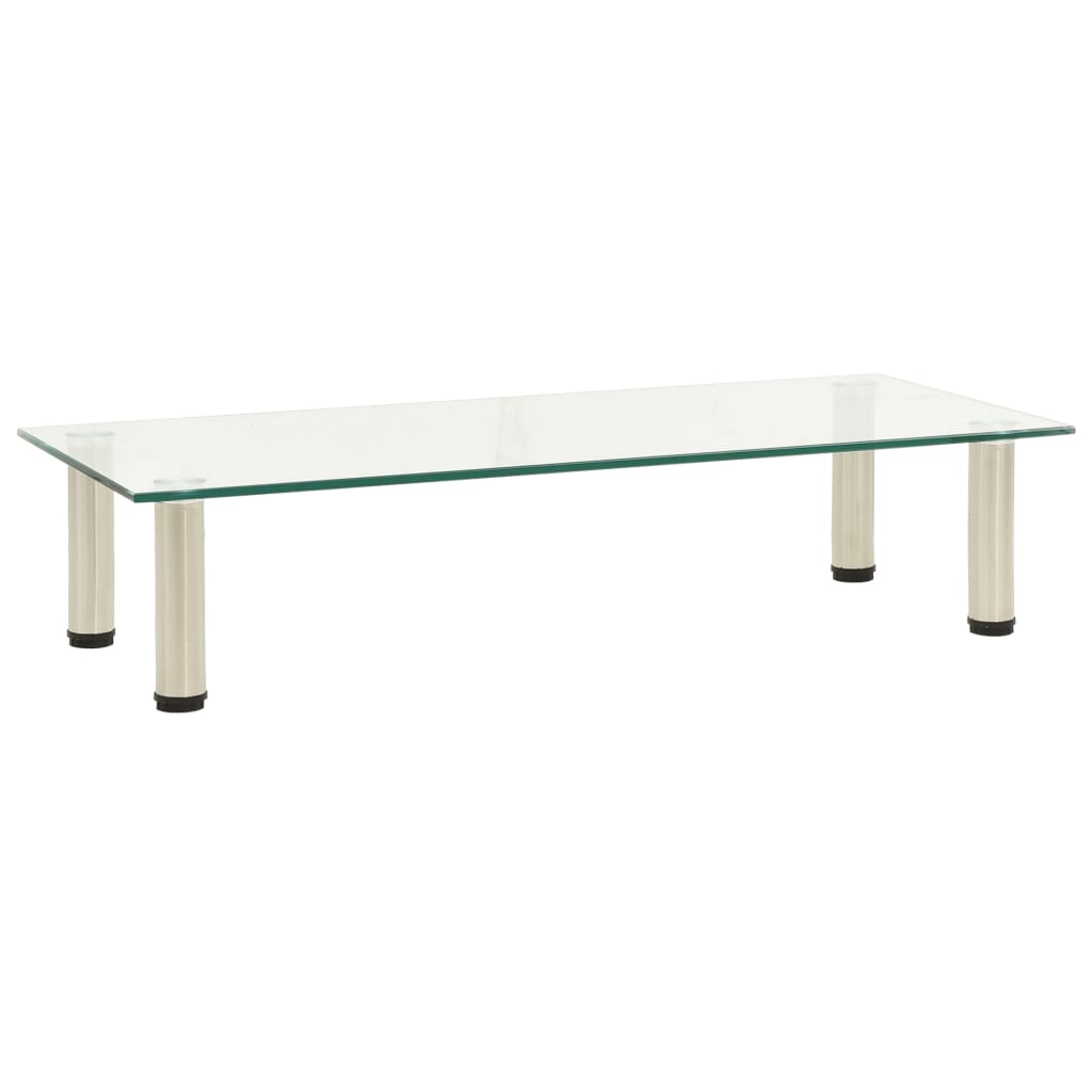 Meuble TV Transparent 80x35x17 cm Verre trempé | Leroy Merlin