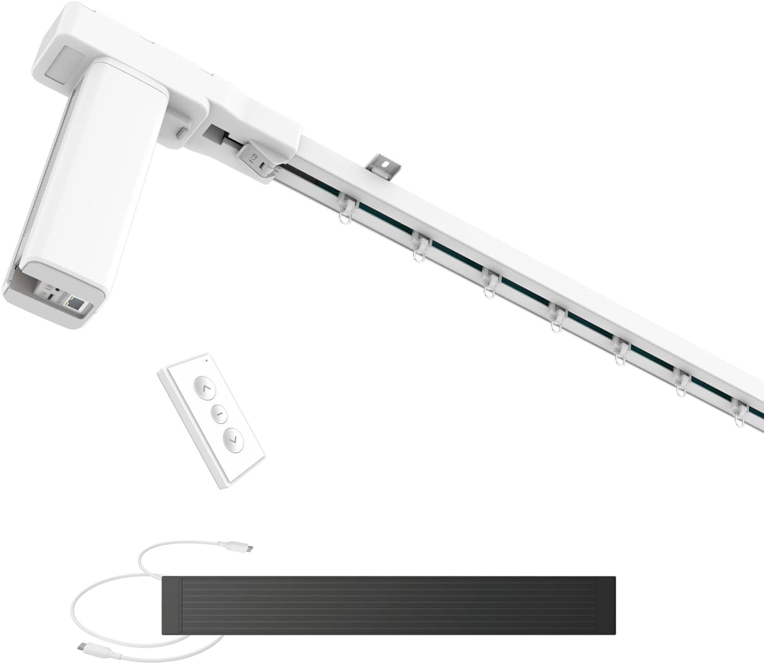 ACRIMO Kit Rail Rideau Motorisé Panneau Solaire 5m | Leroy Merlin