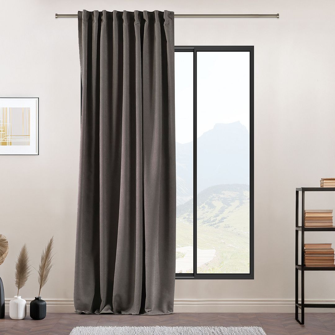 Rideau décoratif extra long et large Pierre 140X400 | Leroy Merlin