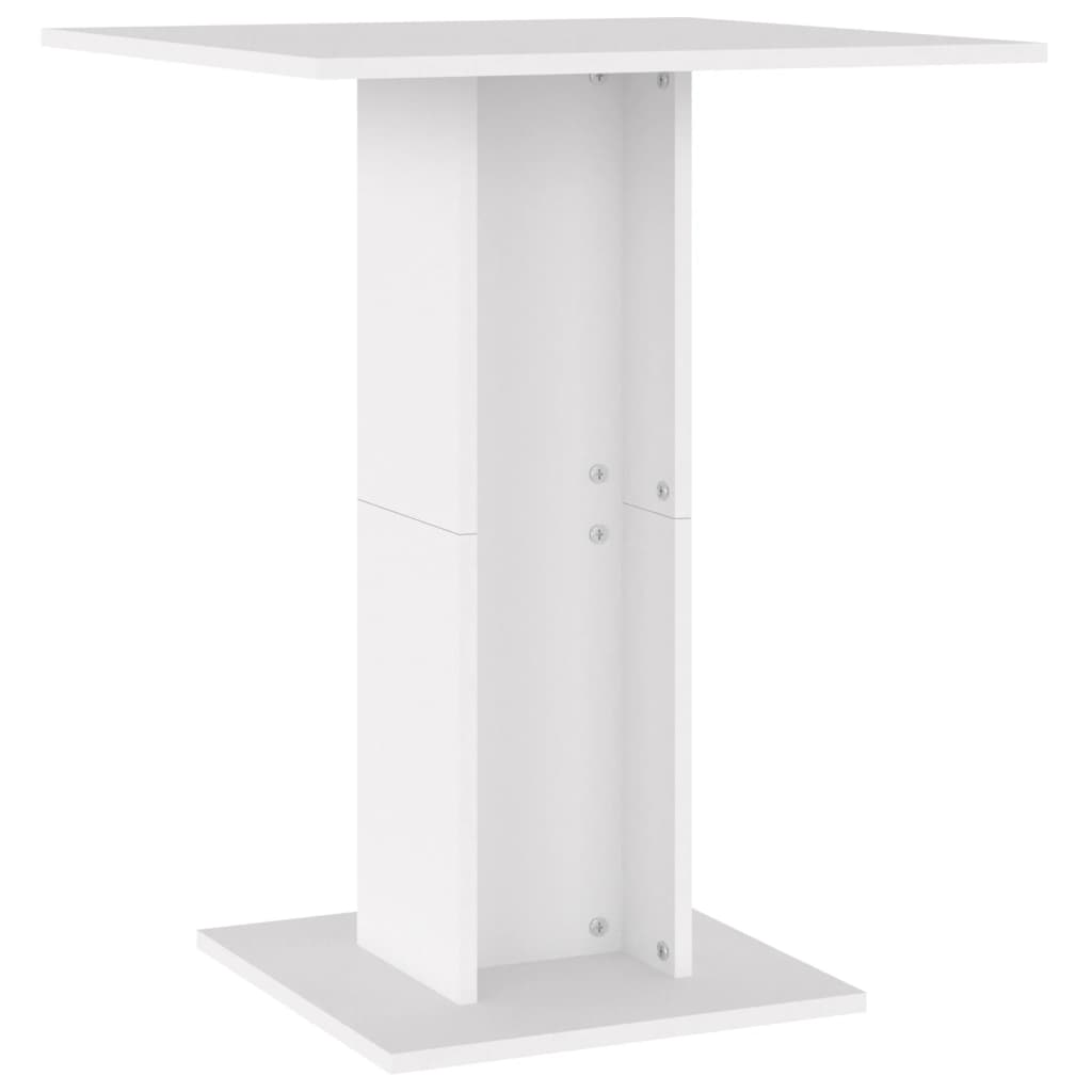 Table de bistro | Table de Cuisine | Table Haute Blanc 60x60x75 cm Bois ...