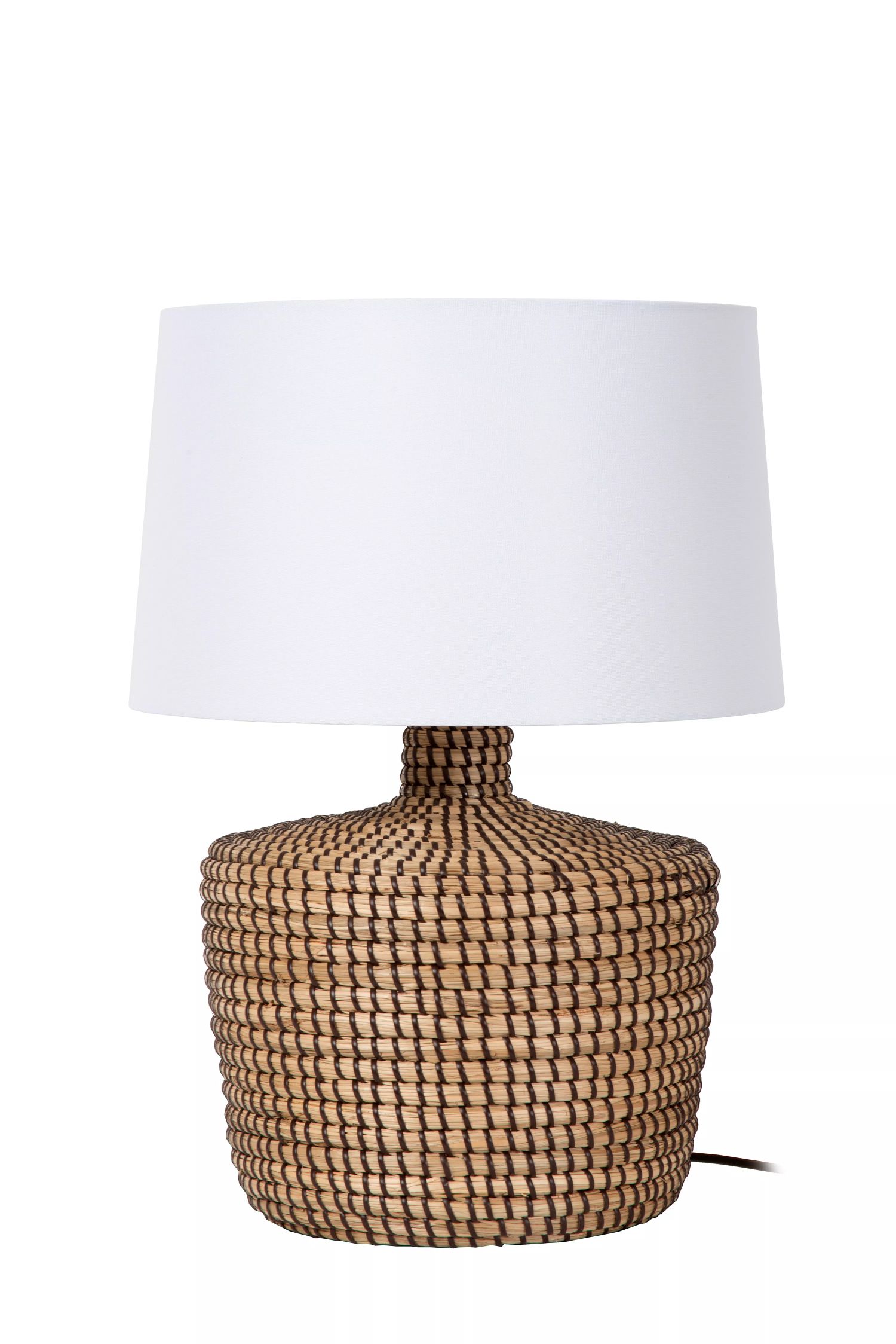 Lampe de table en tissu d'herbe marine 48 cm E27 anti-éblouissante ...