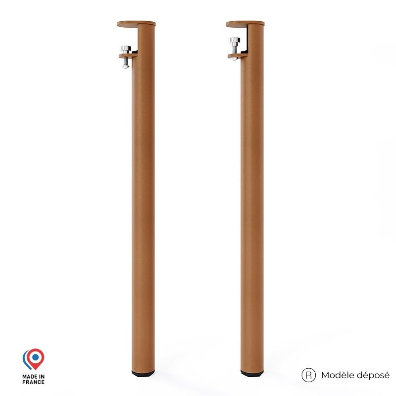 Lot de 2 pieds cylindriques DECO-GEM pour table mange debout en acier ...