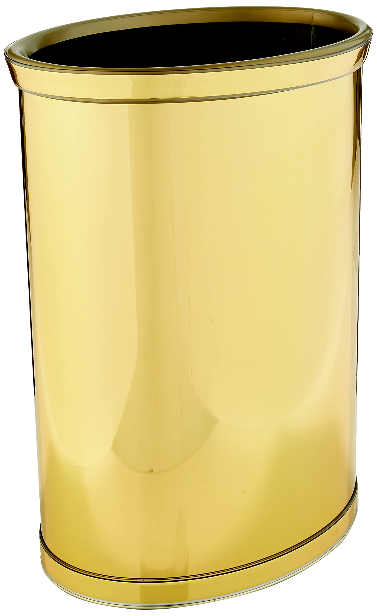 Kraftware Cestino per rifiuti Ovale in Ottone Lucido, 35,6 cm, per casa ...