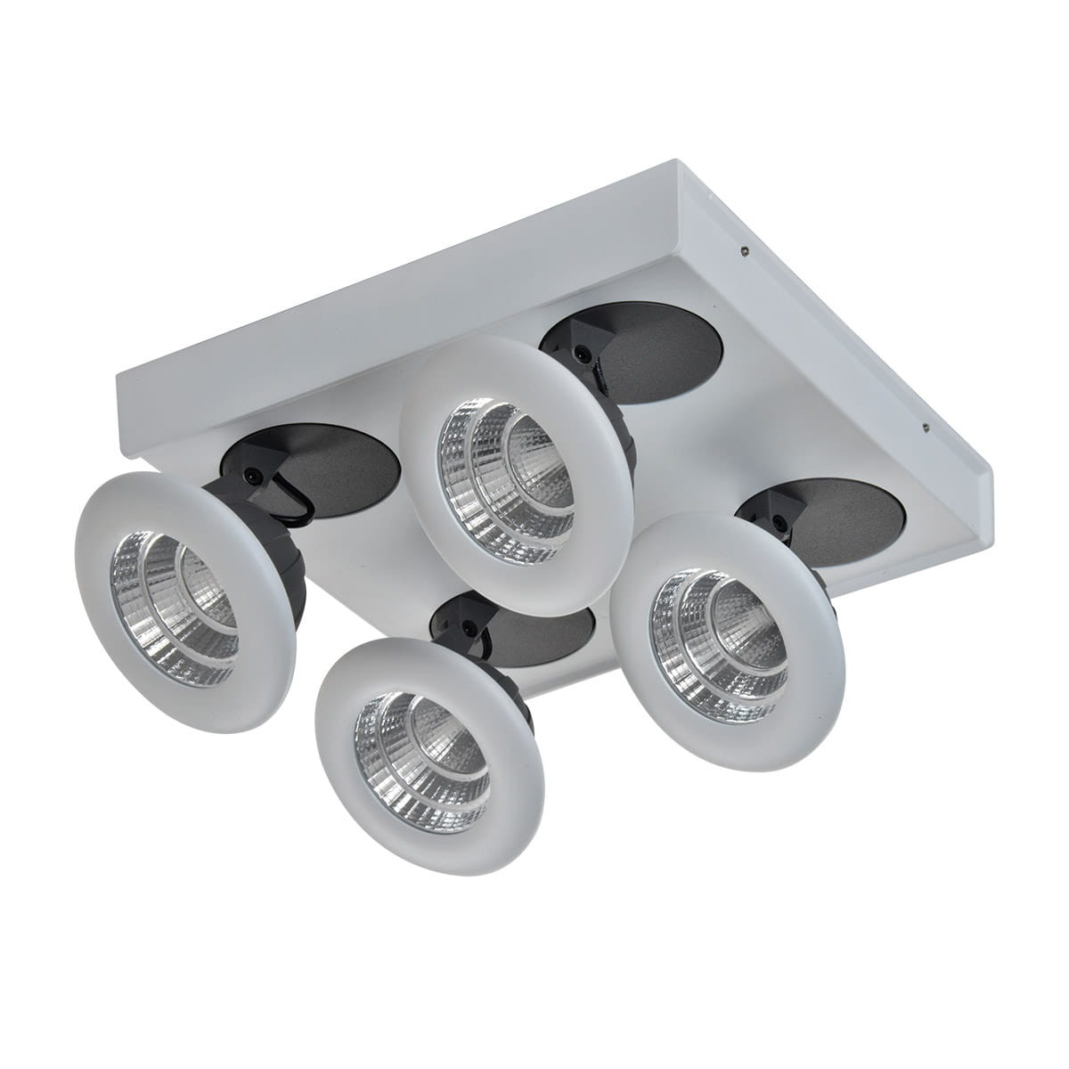 Spot multiple Catalina Aluminium Blanc, Gris | Leroy Merlin