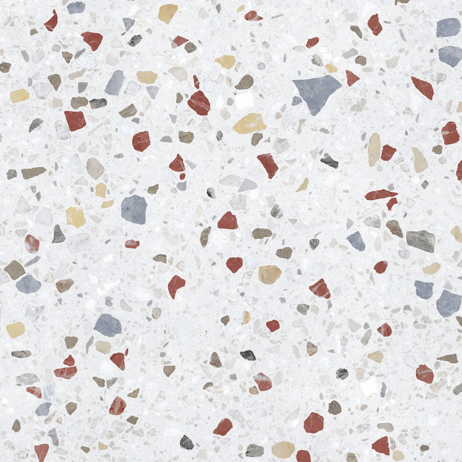 Carrelage Aspect terrazzo kuta blanc mix 66x66 cm | Bricoman