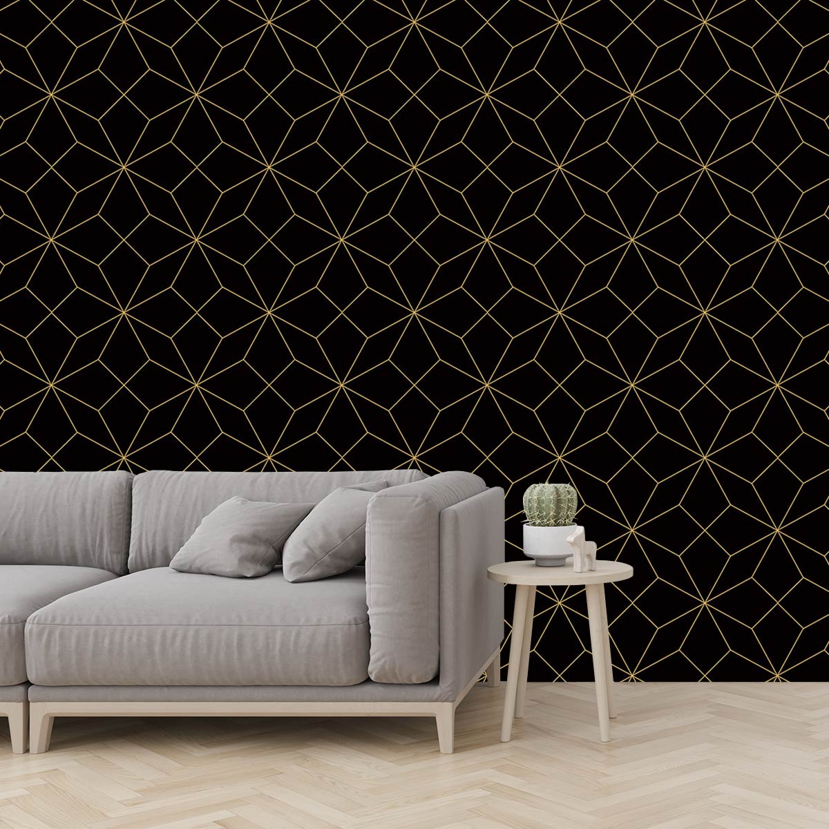 Papier peint graphique prisme noir et blanc | Leroy Merlin